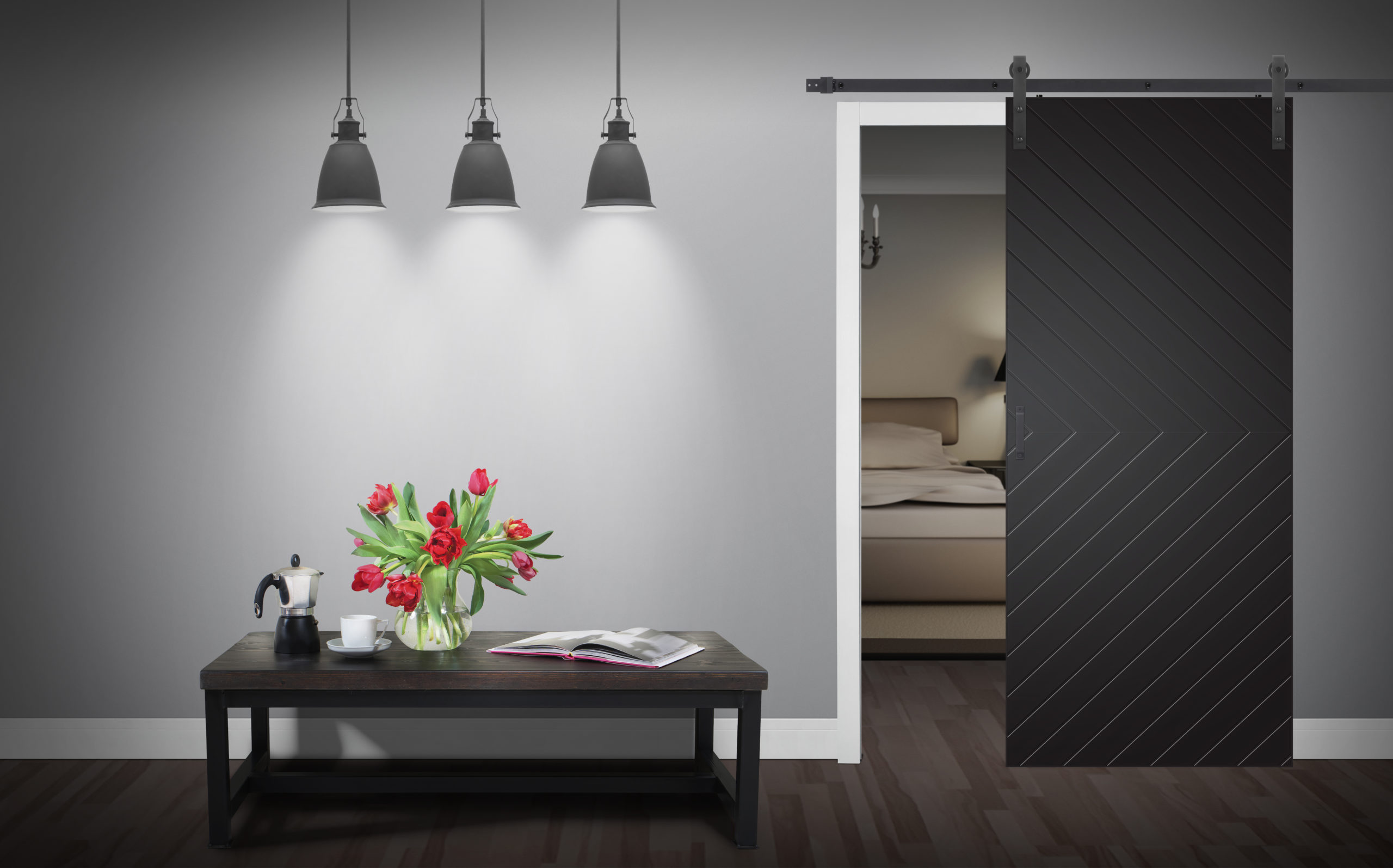 Sherwood Arrow Design Complete Barn Door Kit with Mix and Match ...