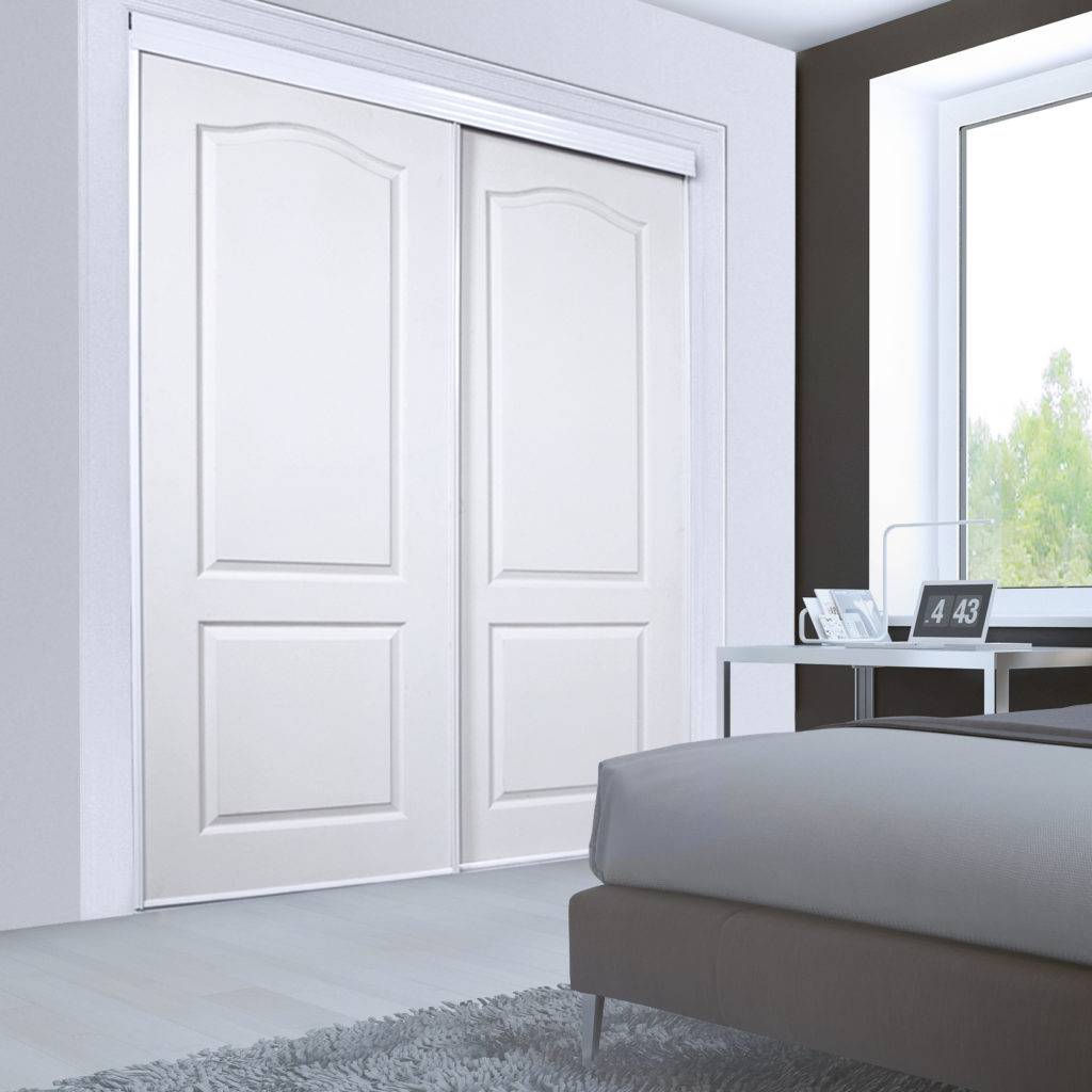 Savona 2 Panel Arched Design Steel Frame Bypass Door - Renin Bypass ...