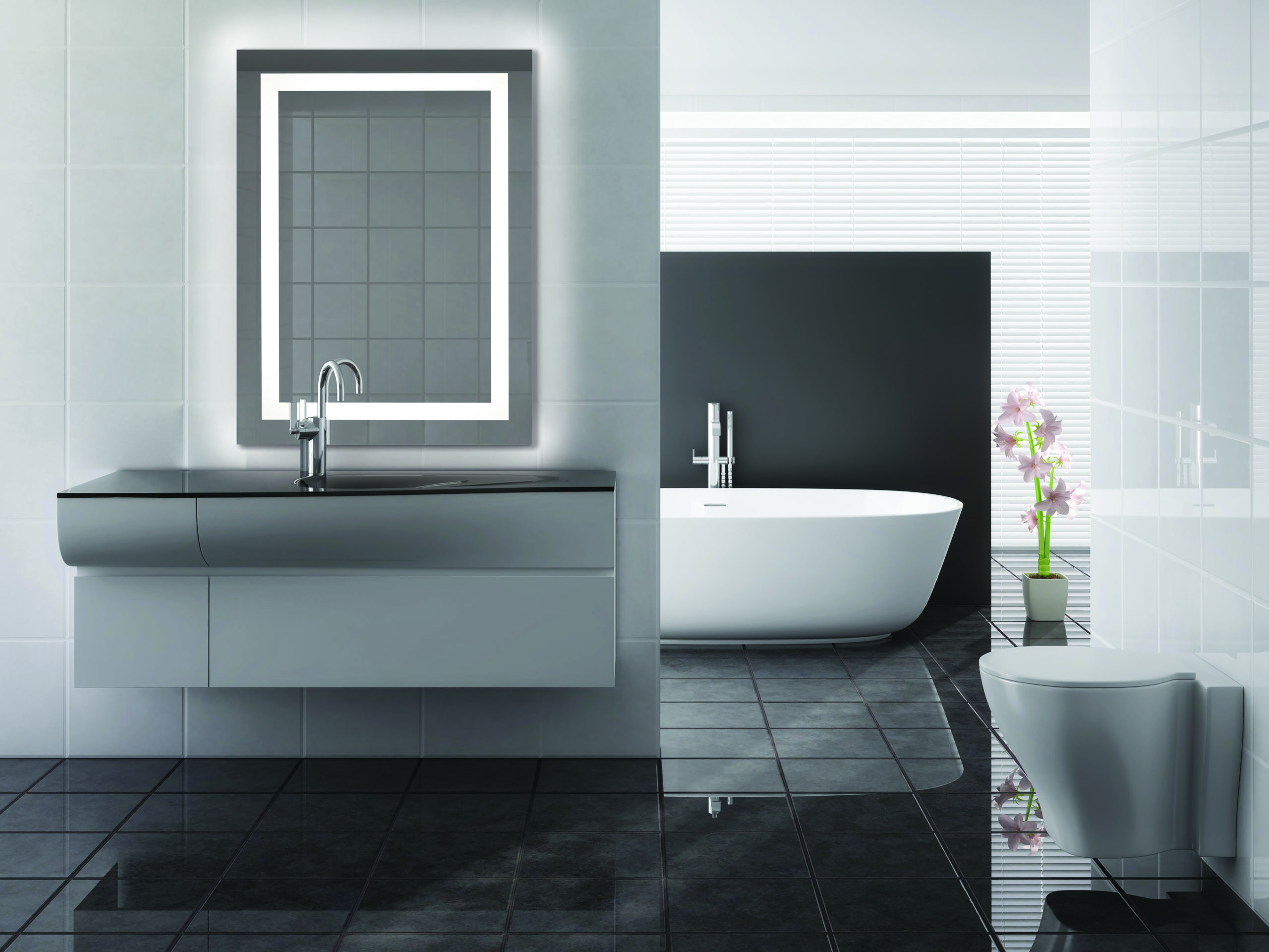 Vienna Frameless Backlit Rectangular Mirror - Renin LED Mirrors
