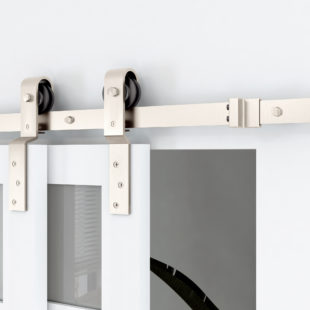 Single Track Bypass Barn Door Hardware Kit - Renin Barn Door Hardware Kits